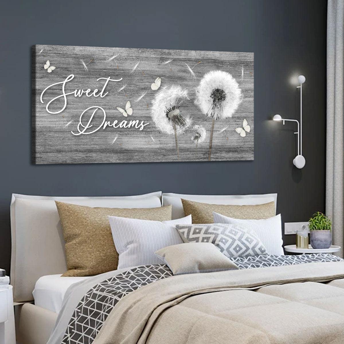 Sweet Dream Bedroom Sign, Large Wall Art Above Bed, Bedroom Wall Decor ...