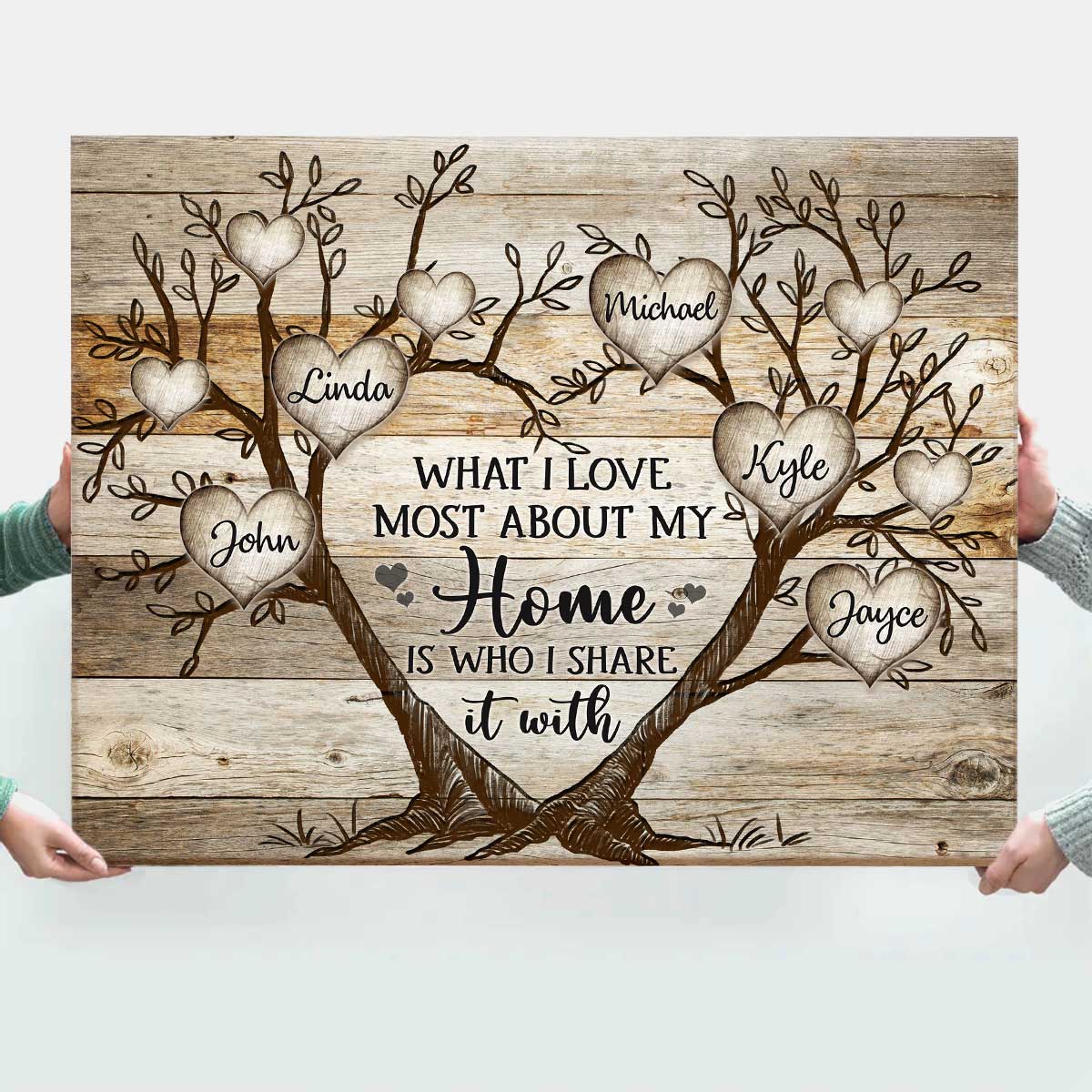 Family Tree Painting On Canvas Family Tree Wall Art Canvas,Rustic