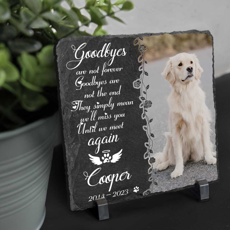 Until We Meet Again Custom Pet Memorial Slate, Personalized Dog ...
