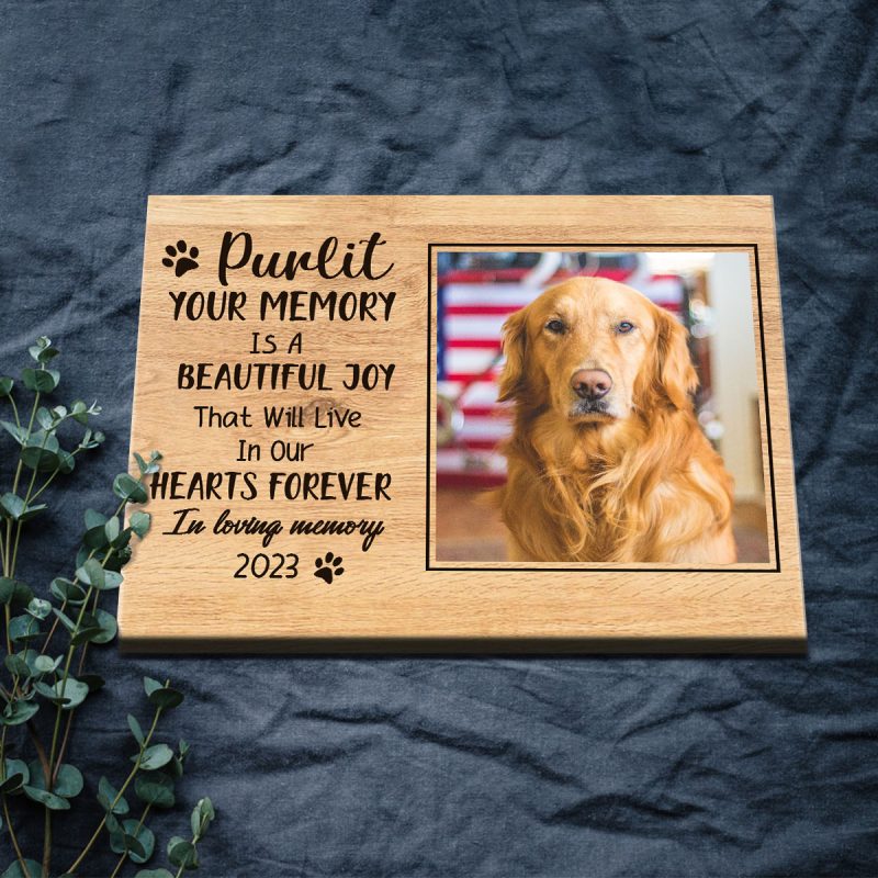 Your Memory Is A Beautiful Joy Pet Loss Canvas, Personalized Memorial ...