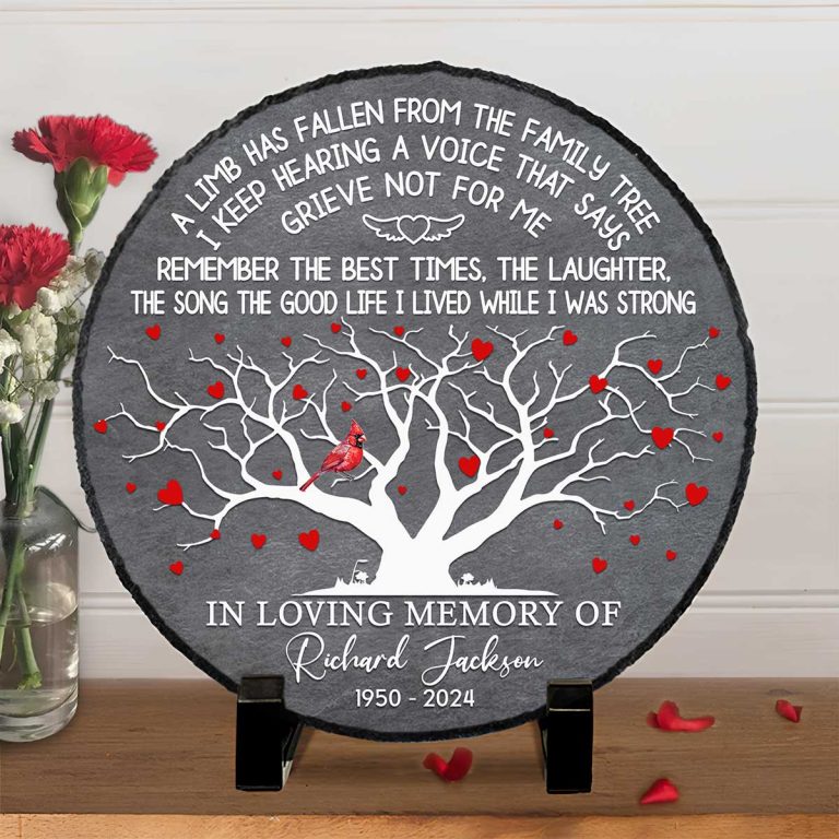 Custom Family Tree Memorial Stone - Personalized In Loving Memory ...