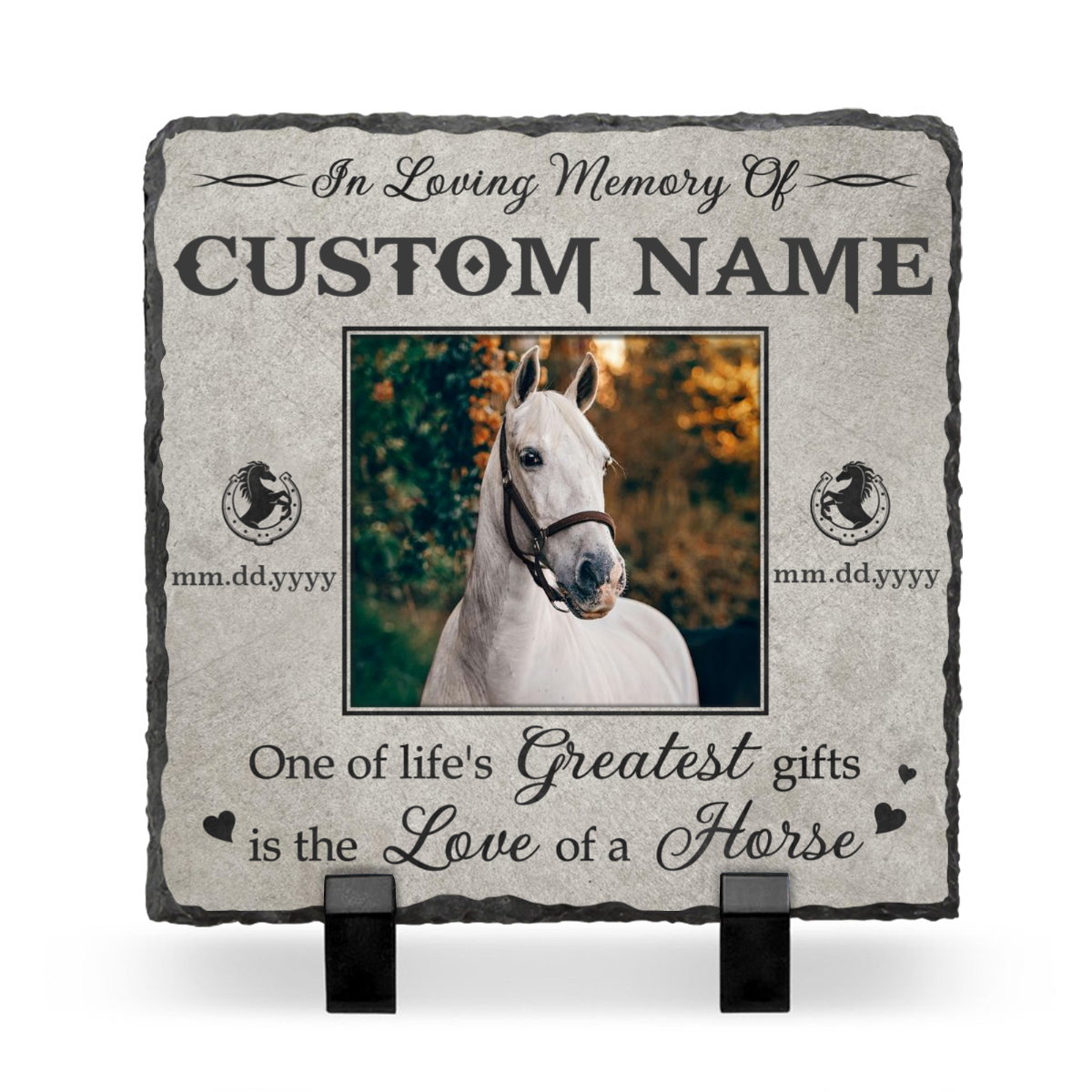 Personalized Horse Pony Memorial Stone - Horse Pet Loss Memorial Slate ...