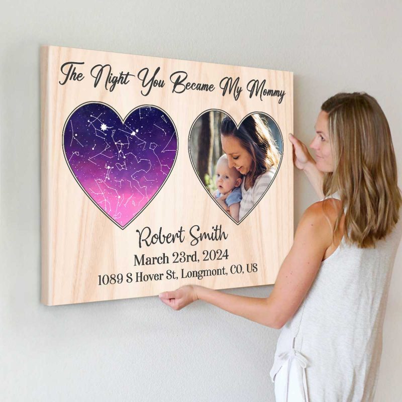New Mom Mother's Day Gifts - Custom Star Map Canvas For New Mom - First ...