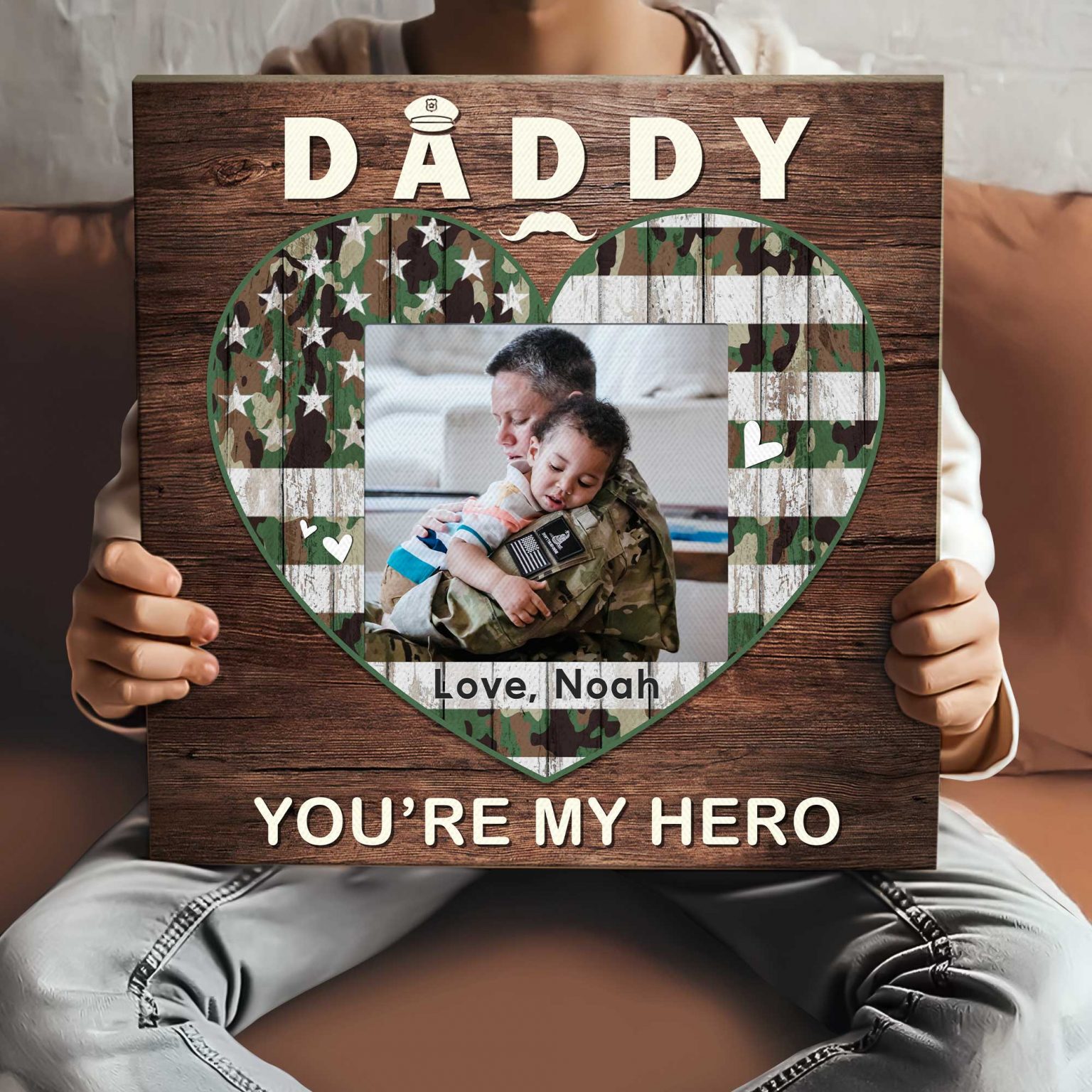 Father's Day Gifts For Military Dads - Military Dad Photo Canvas ...