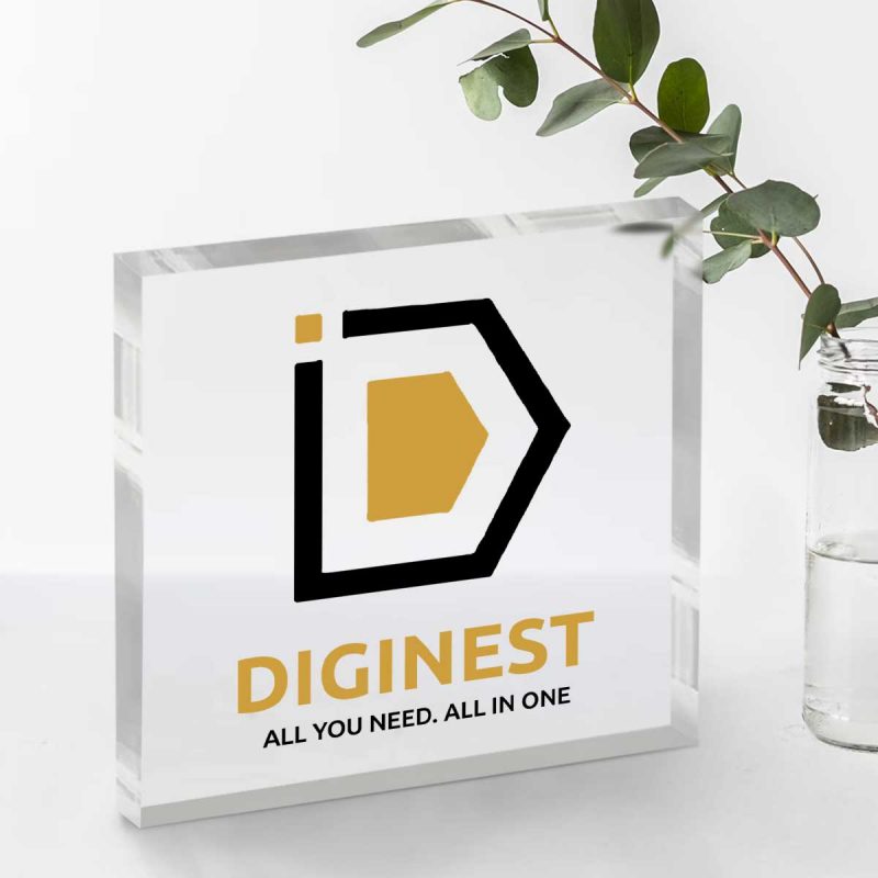 Personalized Business Company Logo Acrylic Block, Company Logo Office ...