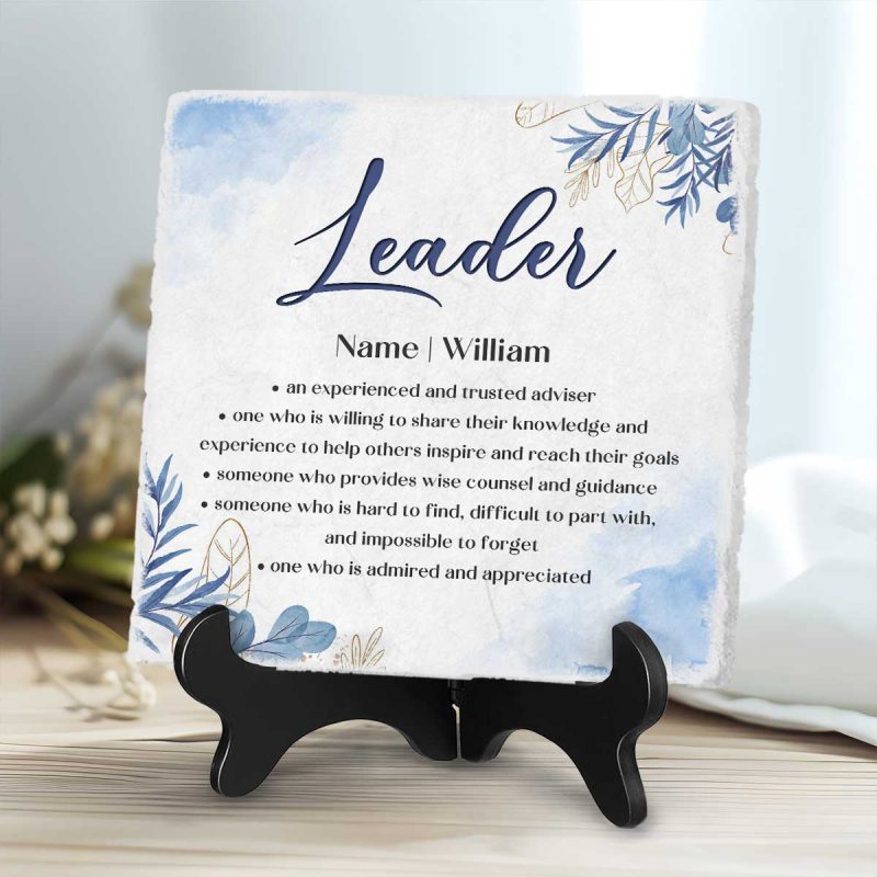 Personalized Leader Definition Tile Plaque With Stand, Thank You Leader ...